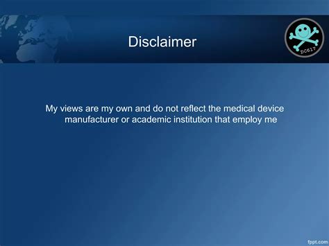 Dc617 Medical Device Presentation Ppt