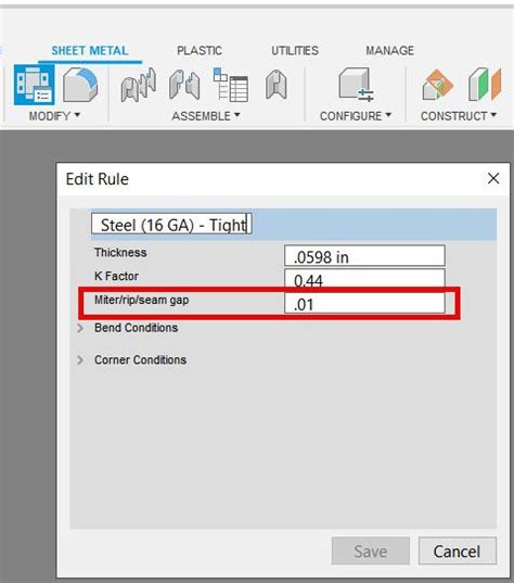 sheet metal reduce gap between 2 bends autodesk community