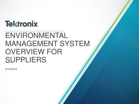 PPT Environmental Management System OVERVIEW FOR SUPPLIERS PowerPoint Presentation ID