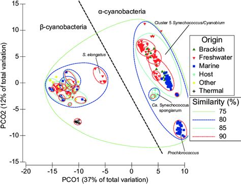Pco Plot Obtained From A Resemblance Matrix Based On Seed Kegg Gene