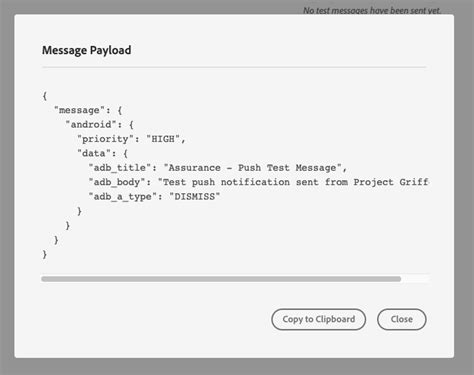 push debug view adobe experience platform