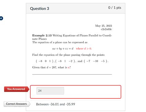Solved Example 2 13 Writing Equations Of Planes Parallel To Chegg Com