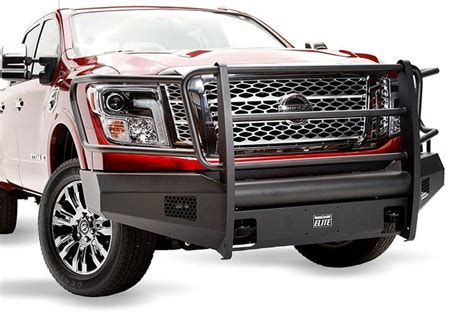 Fab Fours Nt16 R3760 1 Black Steel Elite Nissan Titan Xd Front Bumper