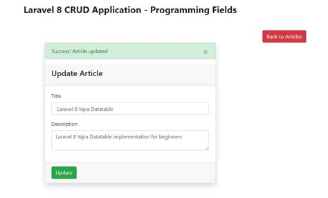 Laravel 8 Crud Application Tutorial For Beginners Programming Fields