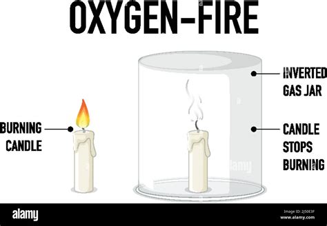 Oxygen And Fire Science Experiment Illustration Stock Vector Image And Art Alamy