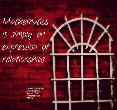 Quotation Mathematics Is Simply An Expression Of Relationships