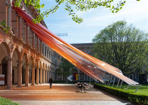 Mad Stretches Gradated Ribbons From Palazzo Arcade In Milan