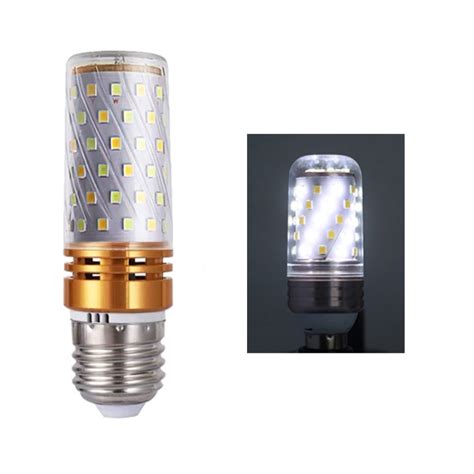 12w E27 3 Pcs 깜박임 옥수수 가벼운 캔들 전구 나사 전구 밝은 색상 흰색 조명 공학