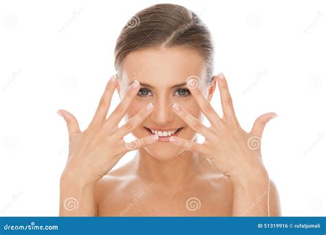 Junge Glückliche Kaukasische Frau Nackt Stockfoto Bild von eleganz gesund