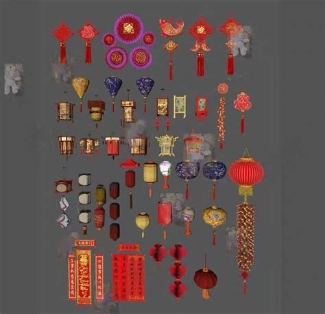 3d Model China Latern Decoration Vr Ar Low Poly Cgtrader