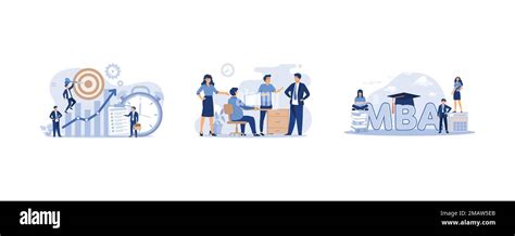 Tiny People With Clock Checklist And Target Business Team Discussing Project Graduate