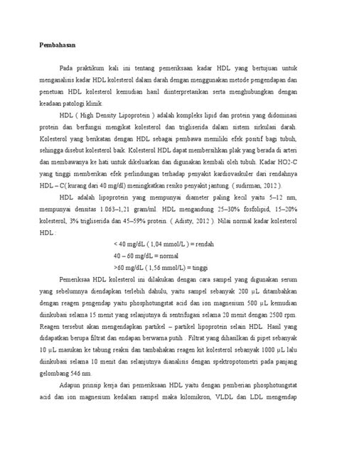 Pembahasan Hdl Ldl Pdf Pembahasan Hdl Ldl Pdf