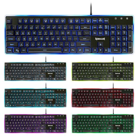 Redragon S107 Usb Gaming Membrane Rgb Keyboard Mou Grandado