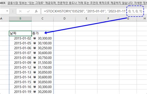 엑셀 함수로 과거 주가 정보 쉽게 불러오기 코알못도 가능 Dasima