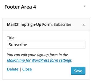 Wordpress Mailchimp Sign Up Form Widget WPLauncher