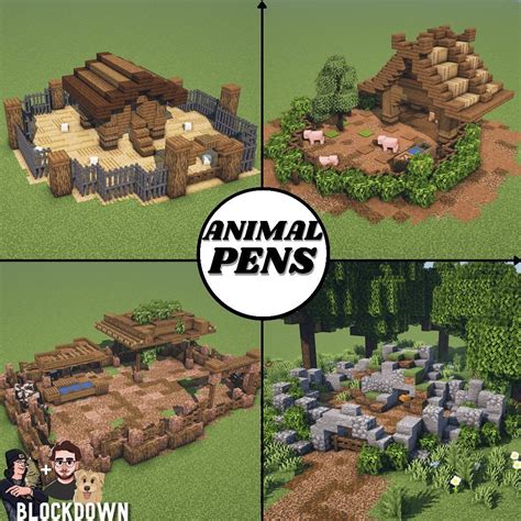 Specific Animal Pens With Blockdownbuilds Minecraft Animal Pen