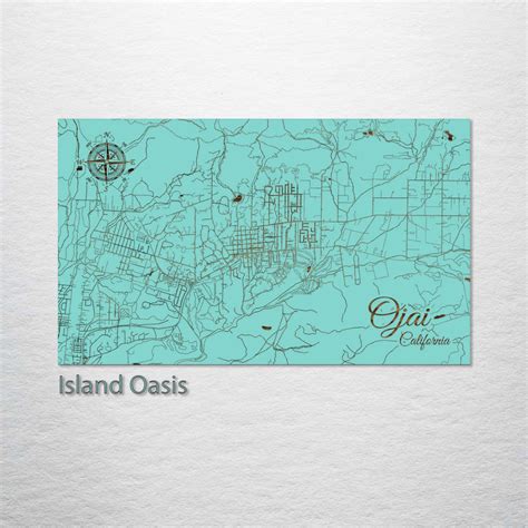 Ojai California Street Map Fire And Pine