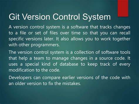 Git Is A Distributed Version Control Sys Ppt