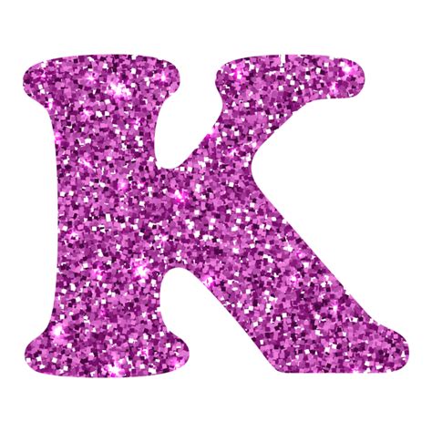 Buchstabe Letter K Purple Color Letters