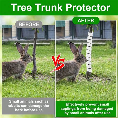 4 Pack Tree Trunk Protector Reusable Plastic Tree Guards Universal Tree Bark Wrap Protectors 15
