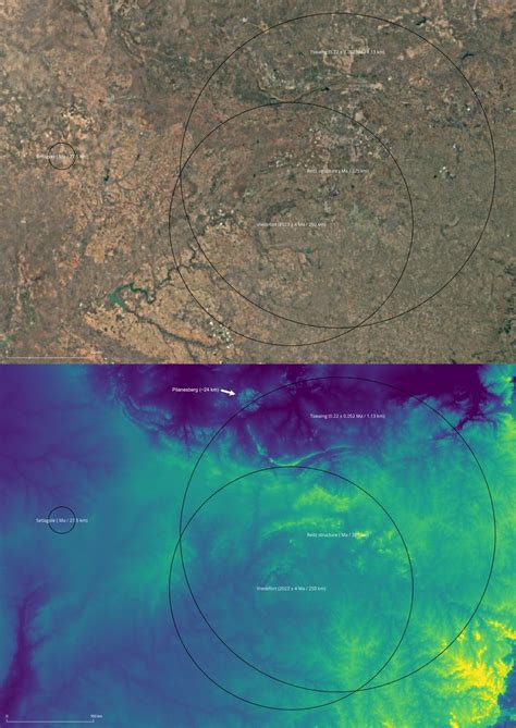 The Northwestern Rim Of The Little Known Reitz Structure A 350 500 Km