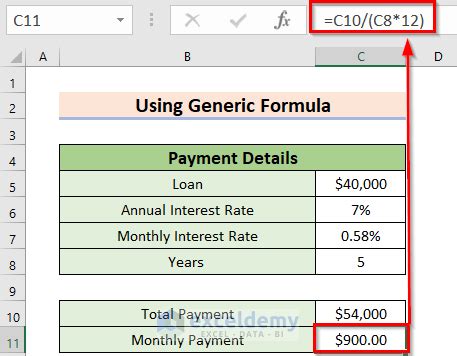How To Calculate Loan Payment In Excel 4 Suitable Examples
