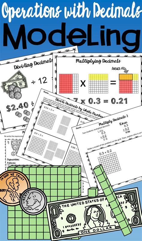 Decimal Operations Modeling Add Subtract Multiply And Divide Practice