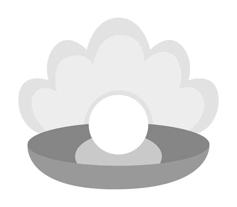 Premium Vector Vector Pearl In Shell Isolated On White Background Beautiful Sea Jewelry Icon