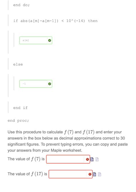 a simple iteration procedure with a0 0 and