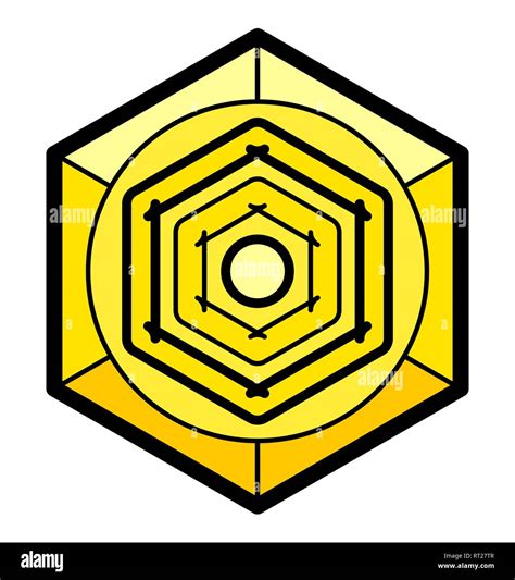 Illustration Of The Abstract Hexagonal Cell Element Stock Vector Image And Art Alamy