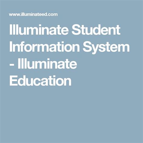 Illuminate Student Information System Illuminate Education Science