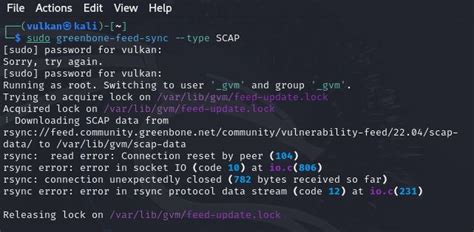Sudo Greenbone Feed Sync Type Scap Error Building From Source And