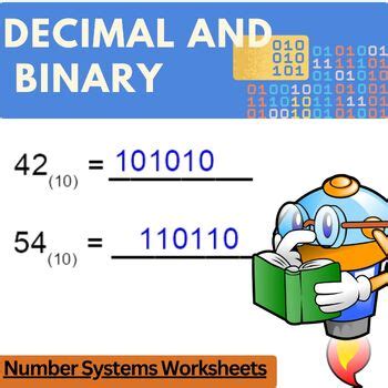 Number Systems Worksheets Decimal And Binary Worksheets By MATH LAMSA