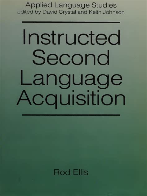 Instructed Second Language Acquisition Learning In The Classroom Pdf Applied Linguistics
