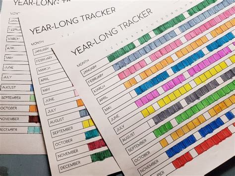 Printable Year Long Tracker For Habits