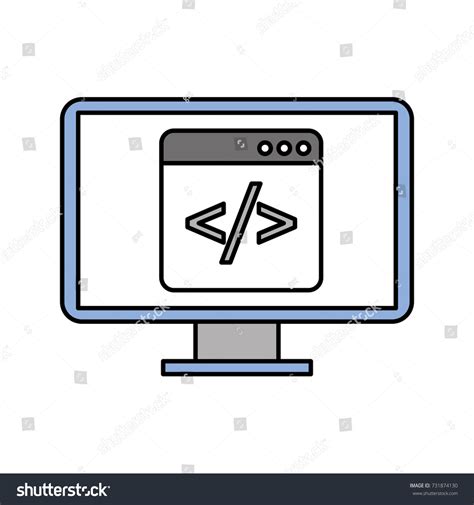 Programming Window Script Code Computer Stock Vector Royalty Free