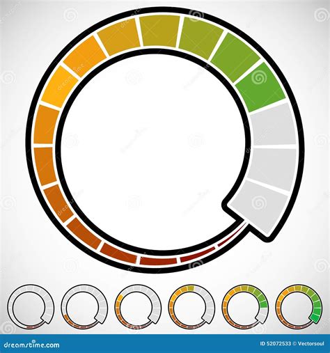 Progress Meter With Different Emotions Measuring Gauge Indicator Vector Illustration Black