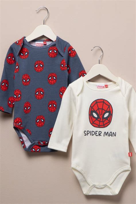 Body Bebé Niño Pack X2 Algodón Spider Man Spiderman
