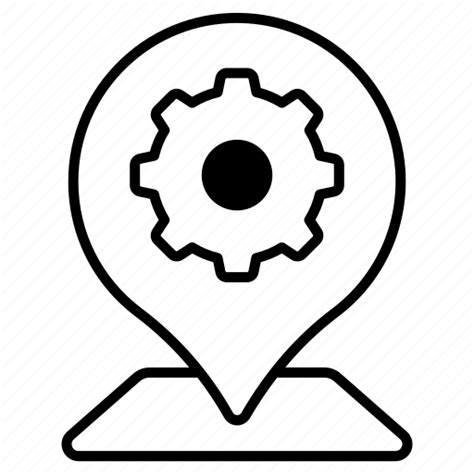 Cog Location Location Pointer Icon Download On Iconfinder
