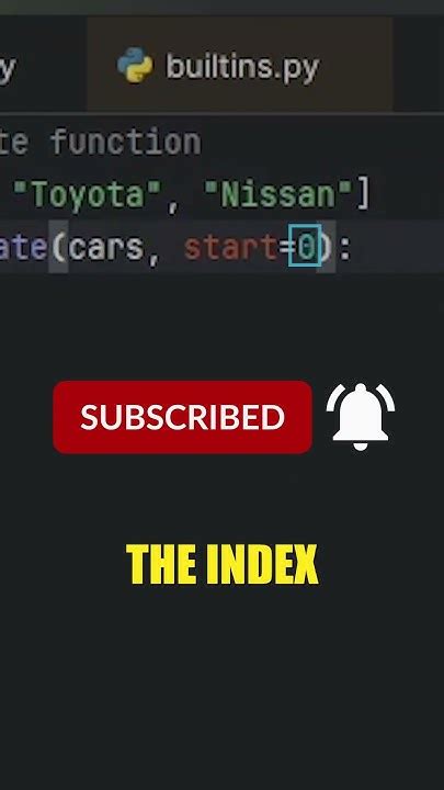 how to use the enumerate function in python shorts coding