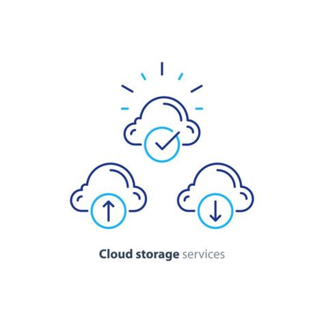Online Cloud Storage Data Aggregation Concept Line Icon Stock Vector Image By ©stmool 182855986