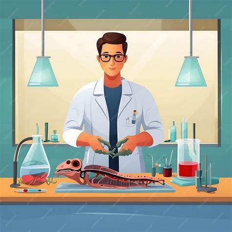 Premium Photo Craft An Illustration Of A Teacher Demonstrating The Dissection Of Specimens In