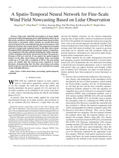 Pdf A Spatio Temporal Neural Network For Fine Scale Wind Field Nowcasting Based On Lidar