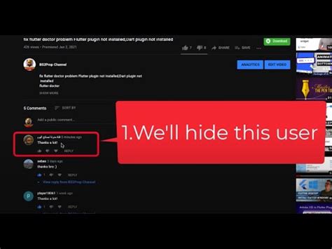 How To Block Unblock Hide Unhide Someone On Your Youtube Channel Comments YouTube