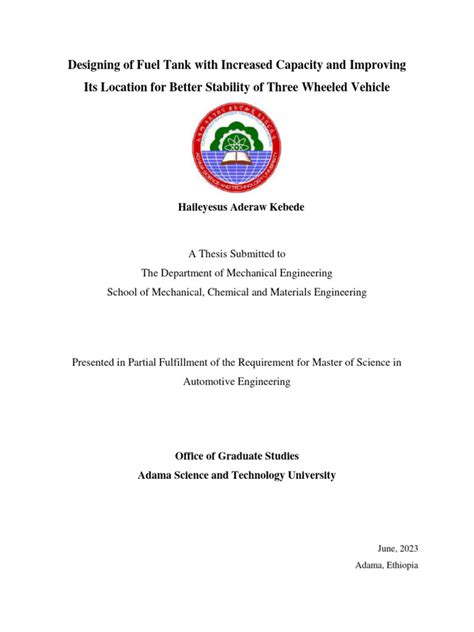 Haileyesus Thesis Pdf Computational Fluid Dynamics Fluid Dynamics