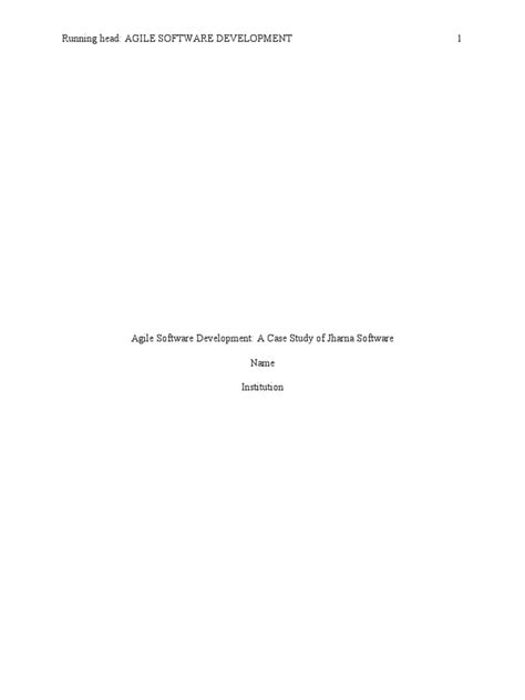 agile software development pdf agile software development