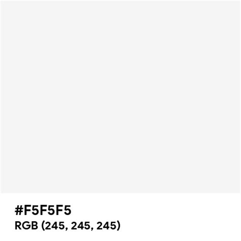 F5f5f5 Color Name Is Cultured