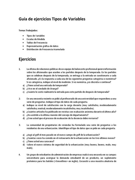 1actividad Tipos De Variables Pdf Histograma