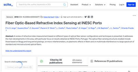 Fiber Optic Based Refractive Index Sensing At Inesc Porto Scite Report