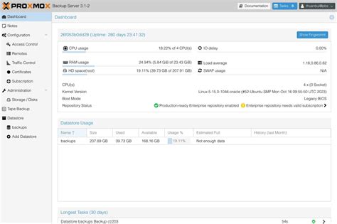 Hướng Dẫn Proxmox Backup Server Sao Lưu Máy ảo Vm Lxc Container Cho Proxmox Thuận Bùi Blog